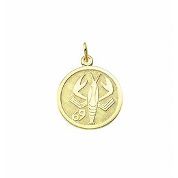 Adelia´s Kette mit Anhänger ADELIA´S "333 Gold Sternzeichen Krebs Ø 16 mm" Halsketten Gr. Gelbgold 333, goldfarben (gold) Damen Ketten mit Anhänger