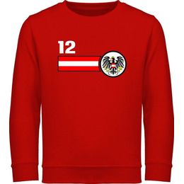 Shirtracer Sweatshirt 12. Mann Österreich Mannschaft 2024 Fussball EM Fanartikel Kinder