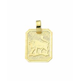 Adelia´s Kette mit Anhänger ADELIA´S "333 Gold Sternzeichen Stier" Halsketten Gr. Gelbgold 333, goldfarben (gold) Damen Ketten mit Anhänger