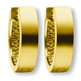 Paar Creolen ONE ELEMENT "Ohrringe aus 333 Gelbgold Ø 14,0 x 4,0 mm" Ohrringe Gr. Damen, Gelbgold 333, goldfarben (gold) Damen Creolen