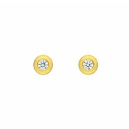 Adelia´s Paar Ohrhänger ADELIA´S "Damen Goldschmuck" Ohrringe Gr. Damen, 0,07 ct VVS = sehr sehr kleine Einschlüsse, goldfarben (gold) Damen Ohrhänger