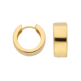 Adelia´s Paar Ohrhänger ADELIA´S "1 585 Gold Ohrringe / Creolen Ø 15 mm" Gr. Damen, Gelbgold 585, goldfarben (gold) Damen Ohrhänger