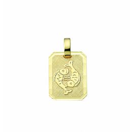 Adelia´s Kette mit Anhänger ADELIA´S "333 Gold Sternzeichen Fisch" Halsketten Gr. Gelbgold 333, goldfarben (gold> <) Damen Ketten mit Anhänger