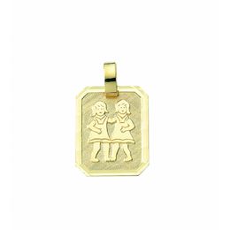 Adelia´s Kette mit Anhänger ADELIA´S "333 Gold Sternzeichen Zwilling" Halsketten Gr. Gelbgold 333, goldfarben (gold) Damen Ketten mit Anhänger