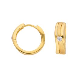 Adelia´s Paar Ohrhänger ADELIA´S "333 Gold Ohrringe Creolen" Gr. Damen, Gelbgold 333, goldfarben (gold) Damen Ohrhänger