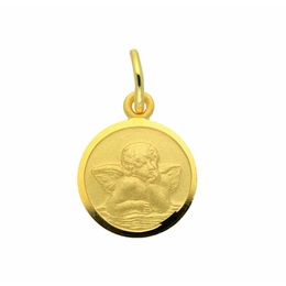 Adelia´s Kette mit Anhänger ADELIA´S "585 Gold Amor Ø 10 mm" Halsketten Gr. Gelbgold 585, goldfarben (gold) Damen Ketten mit Anhänger