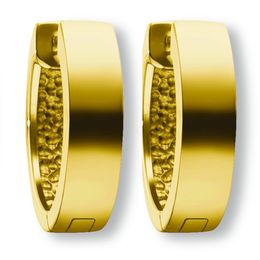 Paar Creolen ONE ELEMENT "Ohrringe aus 585 Gelbgold Ø 14,0 x 4,0 mm" Ohrringe Gr. Damen, Gelbgold 585, goldfarben (gold) Damen Creolen