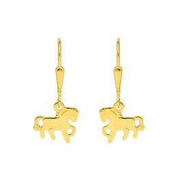 Adelia´s Paar Ohrhänger ADELIA´S "1 585 Gold Ohrringe / Pferd" Gr. Damen, Gelbgold 585, goldfarben (gold) Damen Ohrhänger