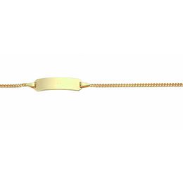 Adelia´s Goldarmband ADELIA´S "585 Gold Flach Panzer Armband 14 cm" Armbänder Gr. 14, Gelbgold 585, goldfarben (gold) Damen Armbänder Gold
