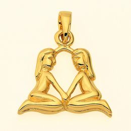Adelia´s Kette mit Anhänger ADELIA´S "585 Gold Sternzeichen Zwilling" Halsketten Gr. Gelbgold 585, goldfarben (gold> <) Damen Ketten mit Anhänger