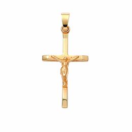 Adelia´s Kette mit Anhänger ADELIA´S "375 Gold Kreuz Korpus" Halsketten goldfarben (gold) Damen Ketten mit Anhänger