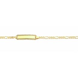 Adelia´s Goldarmband ADELIA´S "333 Gold Figaro Armband 16 cm" Armbänder Gr. 16, Gelbgold 333, goldfarben (gold) Damen Armbänder Gold