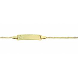 Adelia´s Goldarmband ADELIA´S "333 Gold Flach Panzer Armband 14 cm Ø 1,4 mm" Armbänder Gr. 14, Gelbgold 333, goldfarben (gold) Damen Armbänder Gold