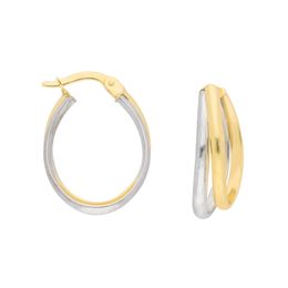 Adelia´s Paar Ohrhänger ADELIA´S "333 Gold Ohrringe Creolen" Gr. Damen, Gelbgold 333, goldfarben (gold) Damen Ohrhänger