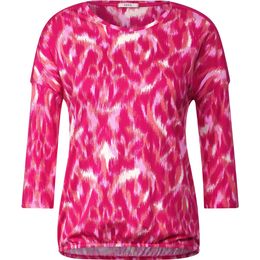 Cecil T-Shirt, 3/4-Arm, für Damen, pink, S