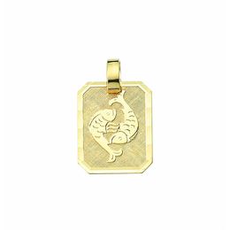 Adelia´s Kette mit Anhänger ADELIA´S "333 Gold Sternzeichen Fisch" Halsketten Gr. Gelbgold 333, goldfarben (gold) Damen Ketten mit Anhänger