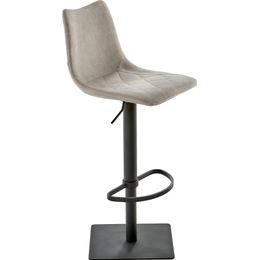 mayer Sitzmöbel Barhocker MAYER SITZMÖBEL "Bar- und Tresenhocker myTOBY" Hocker Gr. B/H/T: 43 cm x 53 cm x 39 cm, Kunstleder, Gestell pulverbeschichtet Schwarz-Sitz und Rücken Vintage Lichtgrau-Sitz und Rücken PU Kunstleder-Sitz gepolstert, grau (vintage lichtgrau) Barhocker Hocker