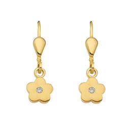 Adelia´s Paar Ohrhänger ADELIA´S "333 Gold Ohrringe Blüte" Gr. Damen, Gelbgold 333, goldfarben (gold) Damen Ohrhänger