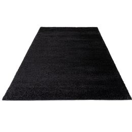 Hochflor-Teppich Home Affaire "Viva" Teppiche Gr. B/L: 160 cm x 230 cm, 45 mm, 1 St., schwarz Esszimmerteppiche