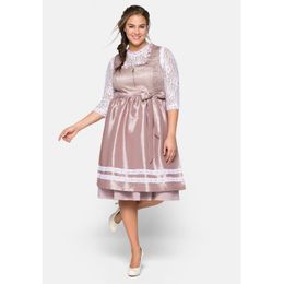 Dirndl sheego "Große Größen" Gr. 42, Normalgrößen, rosa (zartrosa) Damen Kleider Große Größen