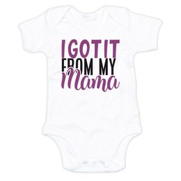 G-graphics Kurzarmbody I got it from my Mama Baby Body mit Spruch / Sprüche / Print / Motiv