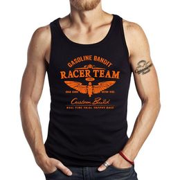 Gasoline Bandit® Tanktop für Hot Rod Biker Racer Motorrad Fans: Racer-Team orange