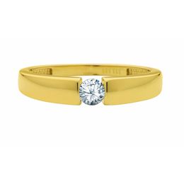Adelia´s Goldring ADELIA´S "333 Gold Ring mit Zirkonia" Fingerringe Gr. 54, Gelbgold 333, goldfarben (gold) Damen Fingerringe