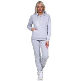 EloModa Freizeitanzug Damen Jogginganzug Freizeitanzug mit Kapuzenpullover; S M L XL 2XL (2-tlg)