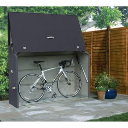 Metall Gerätebox, Fahrradbox Sesam, Aufbewahrungsbox inkl. Boden anthrazit 185 x 76 x 139 cm (l x b x h) - TRIMETALS