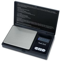 Intirilife Digitale Feinwaage in schwarz – 200g Elektronische Taschenwaage mit Tara Funktion und LCD-Display - black