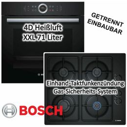 Einbaubackofen Serie 8 mit Gaskochfeld auf Glaskeramik - autark, 60 cm - Bosch