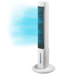 Livington ChillTower - Kühlgerät mit Wasserkühlung - mobiler Luftkühler mit 3 Kühlstufen -Verdunstungs-Kühler ohne Abluftschlauch für 12h Kühlung Dank 1,5 l