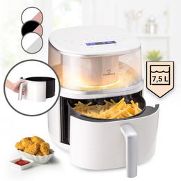 Klarstein - Heißluftfriteuse, xl Air Fryer zum Frittieren, Friteuse mit Dampffunktion, Temperaturwahl und 16 Programme, Airfryer zum Luftfritieren,