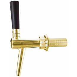 ich-zapfe - Kolbenschankhahn c-tap aus Chromnickelstahl, nw 10 mm, Goldoptik, Length:35 mm
