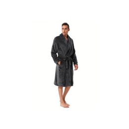 TEXEMP Unisex-Bademantel Bademantel Morgenmantel Fleece Herren & Damen Schalkragen Flauschig