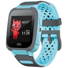 Maxlife - MXKW-310 Smartwatch Kinderuhr Armbanduhr Silikonarmband, Anruf und Chat Funktion Blau