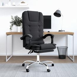 Bürostuhl Computerstuhl Ergonomisch,Gaming Chair mit Massagefunktion Schwarz Kunstleder -DE45193 - Schwarz