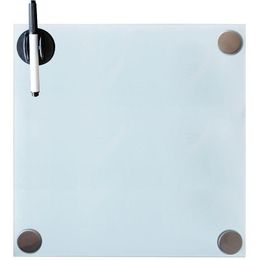 Magnettafel 45x45CM Memoboard Weiß Whiteboard Pinnwand Glasmagnettafel - Melko