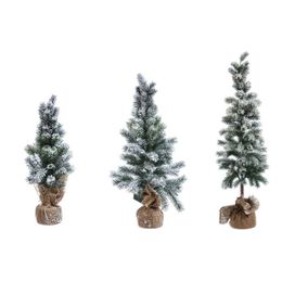 Small-Preis Künstlicher Weihnachtsbaum Weihnachtsbaum im Jute Sack beschneit in 3 Größen verfügbar