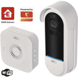 GoSmart Video-Türklingel mit WiFi und App, kabellose Smart Home Videoklingel mit 1080p Kameraeinheit inkl. Akku, H4032 - EMOS