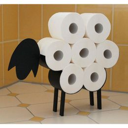DanDiBo - Toilettenpapierhalter Schwarz Metall Schaf wc Rollenhalter Klopapierhalter Freistehend wc Papierhalter Toilettenrollenhalter