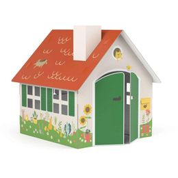 Spielhaus xxl 1,2 x 1,15 x 1,13 m aus Pappe Pappspielhaus Karton Haus - Spielhaus Gartenhaus - Foldzilla