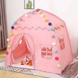 Spielzelt Spielhaus, 135 x 105 x 125 cm, faltbares kleines Haus, geeignet für drinnen und draußen – Rosa