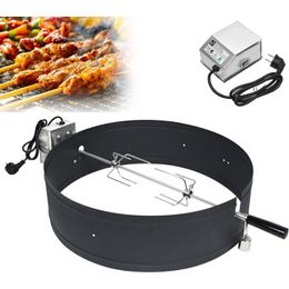 Universal Drehspieß mit Motor Grillspieß Set für Weber Kugelgrill und und andere Modelle (55 cm-60 cm), Rotisserie, Drehspieß für Holzkohle Grill und