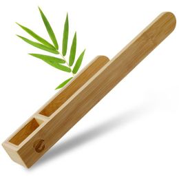 Handtuchhalter Holz ohne Bohren Handtuchstange Badetuchhalter Bambus Natur selbstklebend