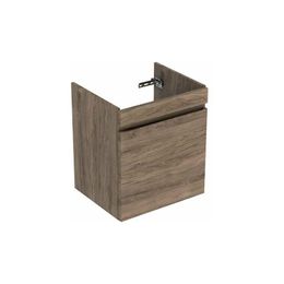 Keramag - Geberit Renova Plan Unterschrank für Waschtisch, mit 1 Schublade, 58,5x60,6x44,6cm, 501906, Farbe: Nussbaum hickory / Folie strukturiert