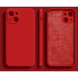 Bunt Case Hülle mit Kameraschutz Back Cover Bumper Silikon Schutzhülle kompatibel mit iPhone 13 Rot