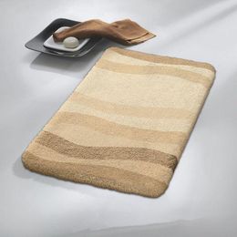 Kleine Wolke - Badteppich Miami Naturbeige 60 x 90cm Badvorleger Badematte Teppich