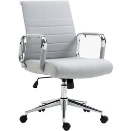SVITA - elegance comfort Bürostuhl Schreibtischstuhl Drehstuhl Chefsessel Stoffbezug Hellgrau