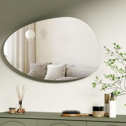 Wandspiegel asymmetrisch 85×50cm ohne Rahmen Deckospiegel Badspiegel für Wohnzimmer, Badezimmer und Schlafzimmer - S'afielina